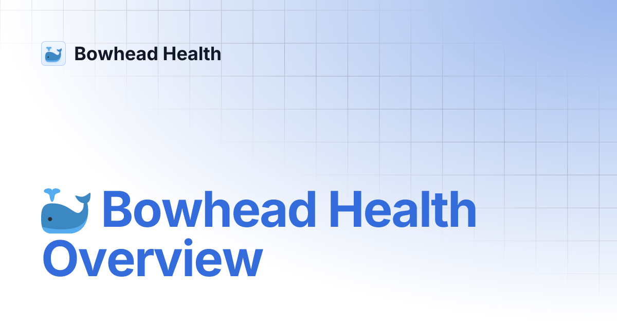 🐳 Bowhead Health Overview | Bowhead Health